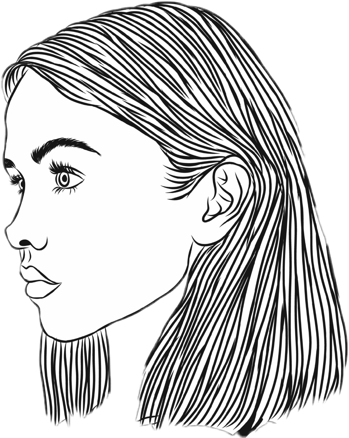 Girl Face Sketch Drawing 281489719017211 By anamigamo