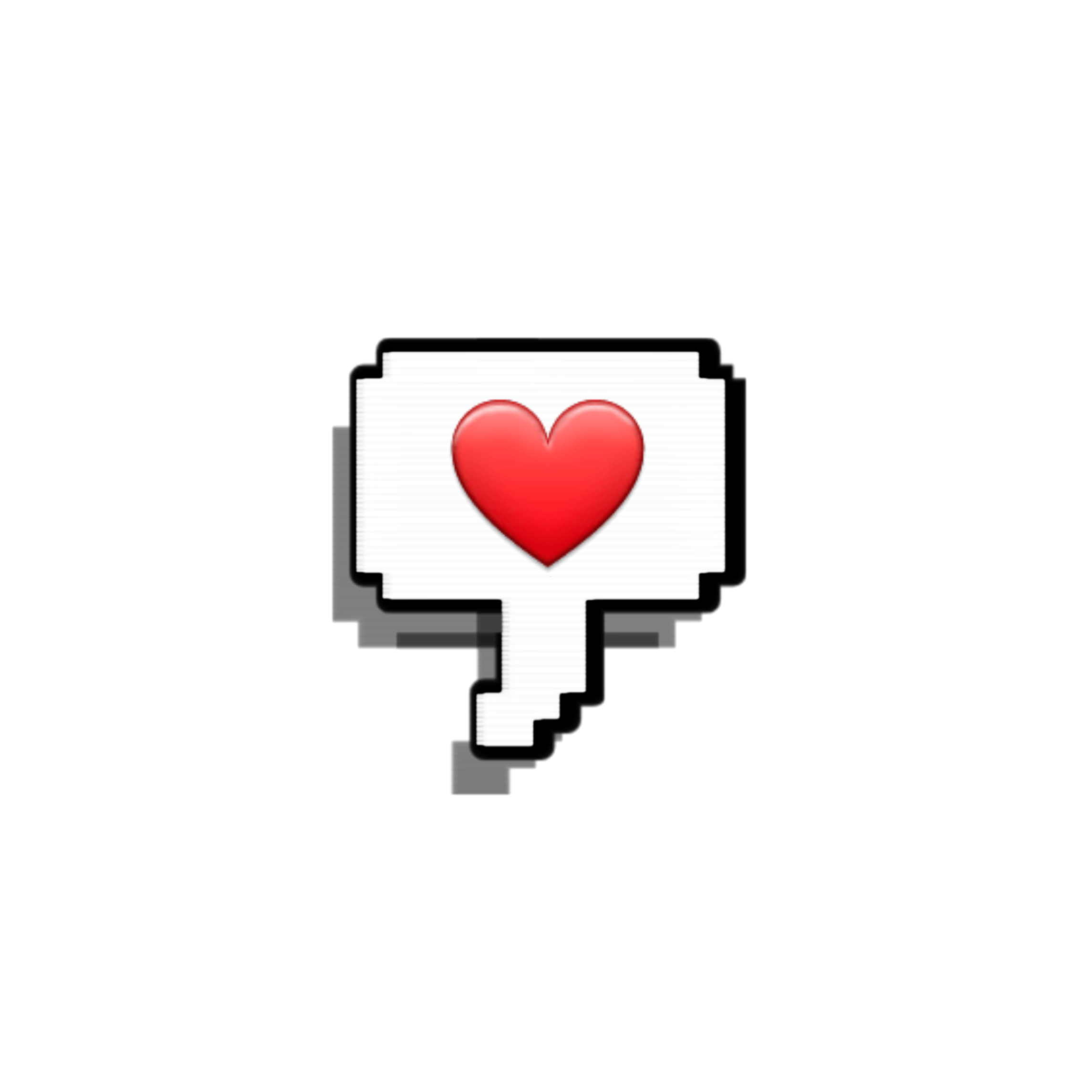 callout heart red tumblr love sticker by @itsjagbir