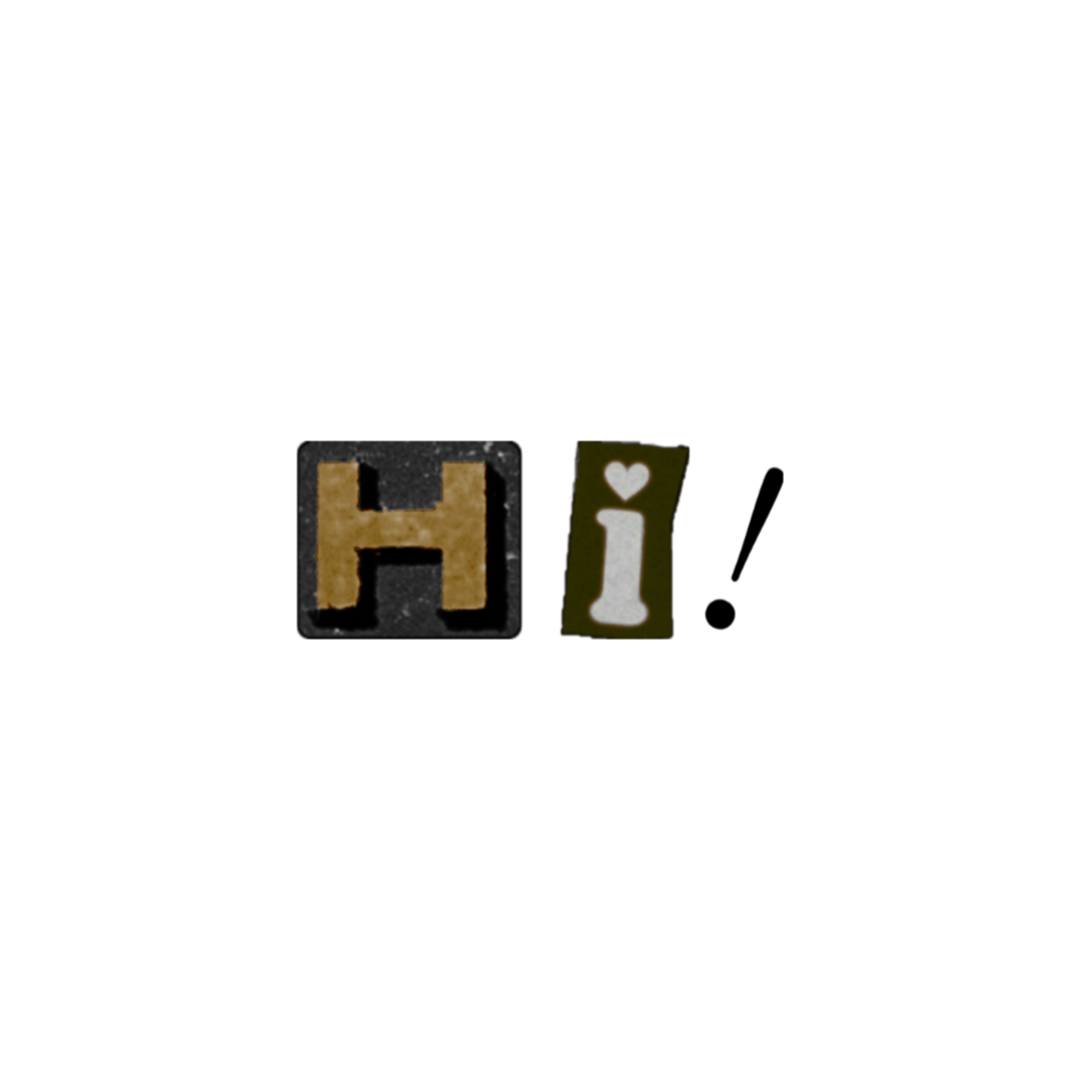 hi-hello-greeting-letterart-lettercutout-sticker-by-ewsiee